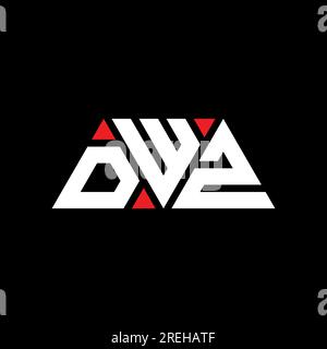 DWZ triangle letter logo design with triangle shape. DWZ triangle logo ...