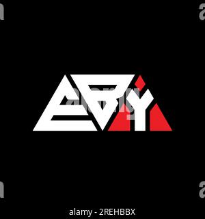 EBY triangle letter logo design with triangle shape. EBY triangle logo ...