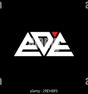 EDE triangle letter logo design with triangle shape. EDE triangle logo ...