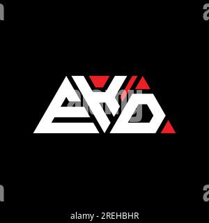 EKD triangle letter logo design with triangle shape. EKD triangle logo ...