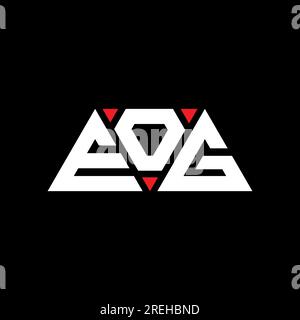 EOG triangle letter logo design with triangle shape. EOG triangle logo ...