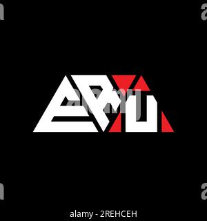 ERU triangle letter logo design with triangle shape. ERU triangle logo ...