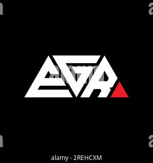 EGR triangle letter logo design with triangle shape. EGR triangle logo ...