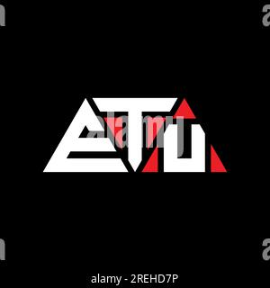 ETU triangle letter logo design with triangle shape. ETU triangle logo ...