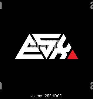ESX triangle letter logo design with triangle shape. ESX triangle logo ...