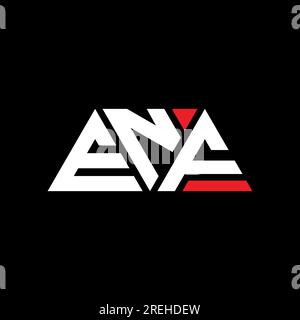ENF triangle letter logo design with triangle shape. ENF triangle logo ...