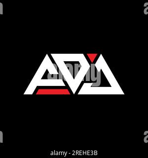 FDJ triangle letter logo design with triangle shape. FDJ triangle logo ...