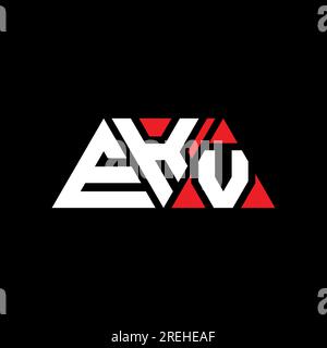 EKV triangle letter logo design with triangle shape. EKV triangle logo ...