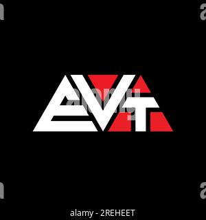EVT triangle letter logo design with triangle shape. EVT triangle logo ...