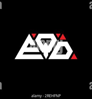 EQD triangle letter logo design with triangle shape. EQD triangle logo ...