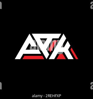 FAK triangle letter logo design with triangle shape. FAK triangle logo ...