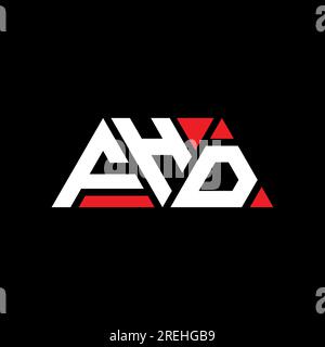 FHD triangle letter logo design with triangle shape. FHD triangle logo ...