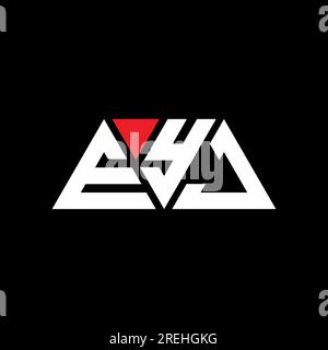 EYJ triangle letter logo design with triangle shape. EYJ triangle logo ...
