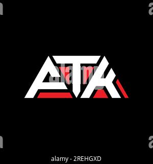 FTK triangle letter logo design with triangle shape. FTK triangle logo ...
