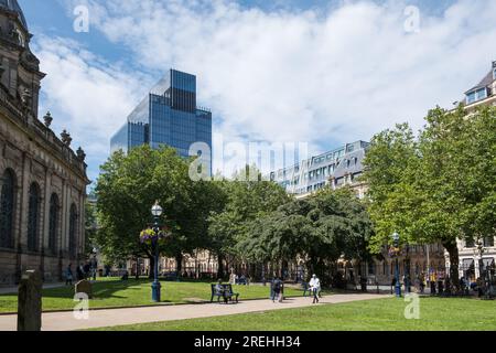 St Philip's Cathedral and 103 Colmore on Colmore Row in Birmingham city ...