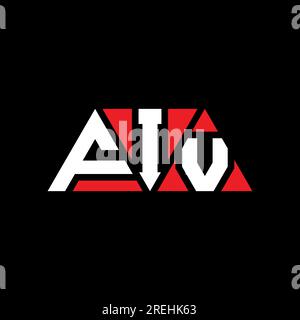 FIV triangle letter logo design with triangle shape. FIV triangle logo ...