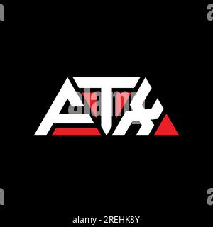FTX triangle letter logo design with triangle shape. FTX triangle logo ...