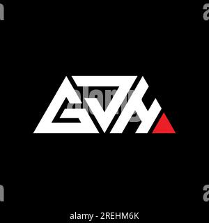 GJH triangle letter logo design with triangle shape. GJH triangle logo ...