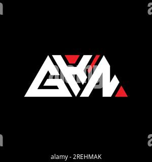 GKN triangle letter logo design with triangle shape. GKN triangle logo ...