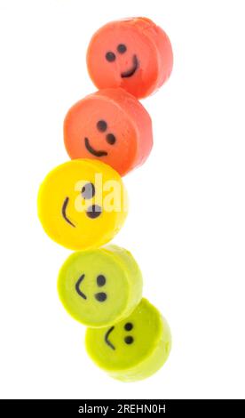 candy emoticons isolated on white background Stock Photo - Alamy