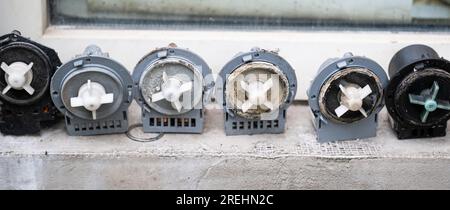 old washing machine water pumps Stock Photo - Alamy