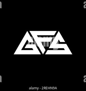 GFS triangle letter logo design with triangle shape. GFS triangle logo ...