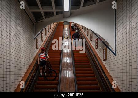 Automated staircase of the Saint Anne tunnel for pedestrian and ...