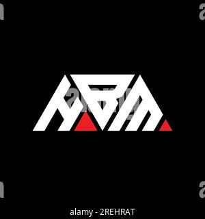 HBM triangle letter logo design with triangle shape. HBM triangle logo ...