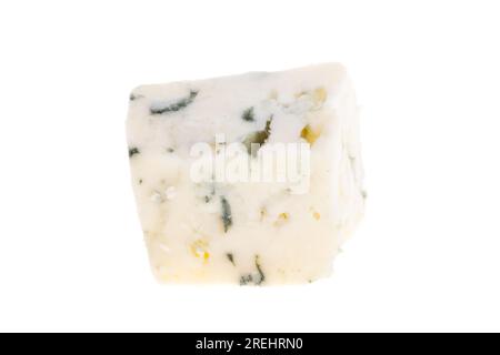 blue cheese cubes isolated on white background Stock Photo - Alamy
