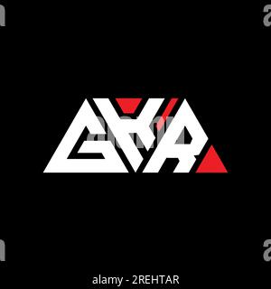 GKR triangle letter logo design with triangle shape. GKR triangle logo ...