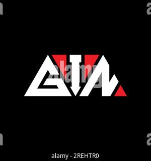 GIN triangle letter logo design with triangle shape. GIN triangle logo ...