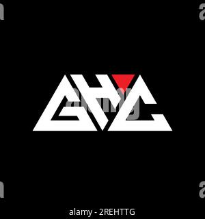 GHC triangle letter logo design with triangle shape. GHC triangle logo ...