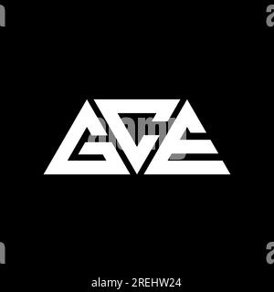 GCE triangle letter logo design with triangle shape. GCE triangle logo ...