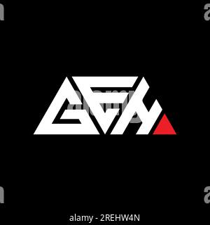 GEH triangle letter logo design with triangle shape. GEH triangle logo ...