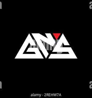 GNS triangle letter logo design with triangle shape. GNS triangle logo ...