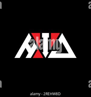 HIJ triangle letter logo design with triangle shape. HIJ triangle logo ...