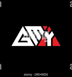 GMY triangle letter logo design with triangle shape. GMY triangle logo ...