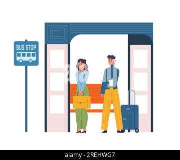 Inside bus with people cartoon illustration Stock Vector Image & Art ...