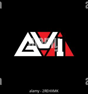 GUI triangle letter logo design with triangle shape. GUI triangle logo ...