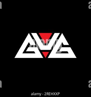 GUG triangle letter logo design with triangle shape. GUG triangle logo ...