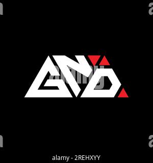 GND triangle letter logo design with triangle shape. GND triangle logo ...