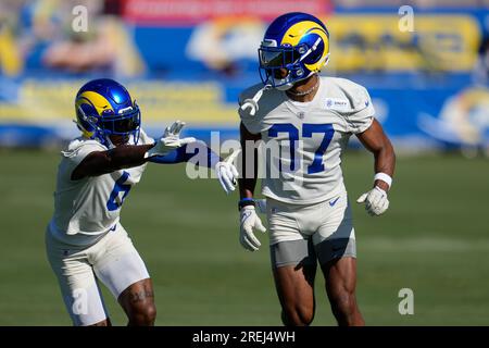 Los Angeles Rams safety Quentin Lake runs during the NFL football team ...