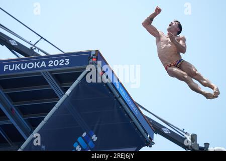 Constantin Popovici of Romania dives during the round 4 of Men's 27 ...