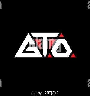 GTO triangle letter logo design with triangle shape. GTO triangle logo ...