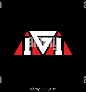 IGI triangle letter logo design with triangle shape. IGI triangle logo ...
