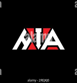 HIA triangle letter logo design with triangle shape. HIA triangle logo ...