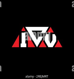 ICV triangle letter logo design with triangle shape. ICV triangle logo ...