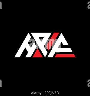 HPF triangle letter logo design with triangle shape. HPF triangle logo ...