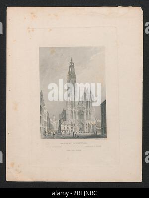 De kathedraal van Antwerpen circa 1840 by John Shury Stock Photo - Alamy