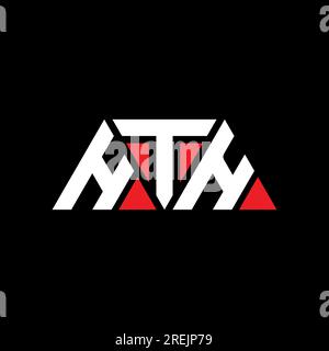 HTH triangle letter logo design with triangle shape. HTH triangle logo design monogram. HTH ...